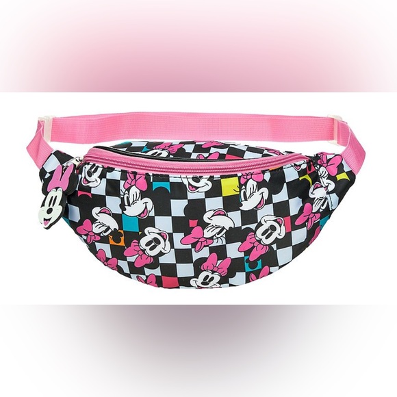 Disney | Accessories | Disney Minnie Mouse Checkered Belt Bag New ...